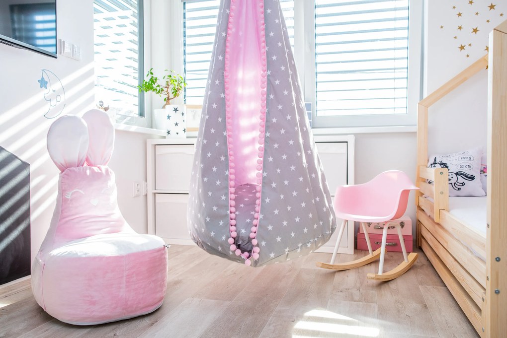 Závěsná houpačka do pokoje pro princezny