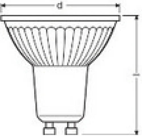 LED žárovka GU10 PAR16 LEDVANCE 4,3W (32W) teplá bílá (2700K) reflektor 120°