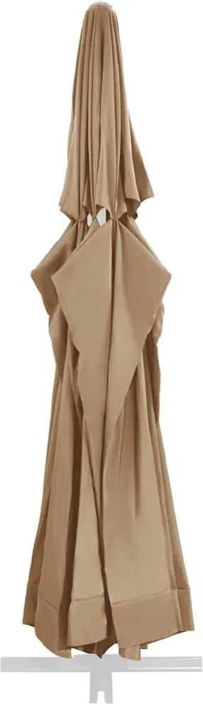 Náhradní potah na zahradní slunečník taupe 610 cm 312549