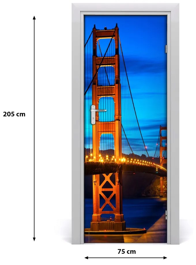 Fototapeta samolepící dveře Most San Francisco 75x205 cm