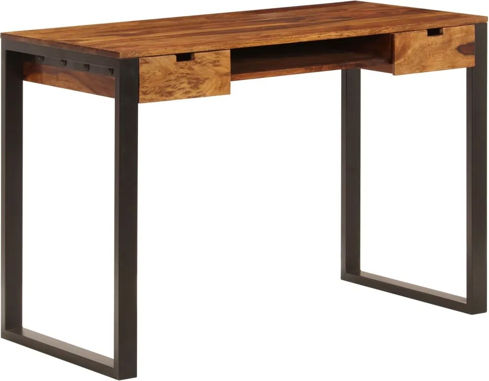 Psací stůl 110 x 55 x 78 cm masivní akácie a ocel 247963