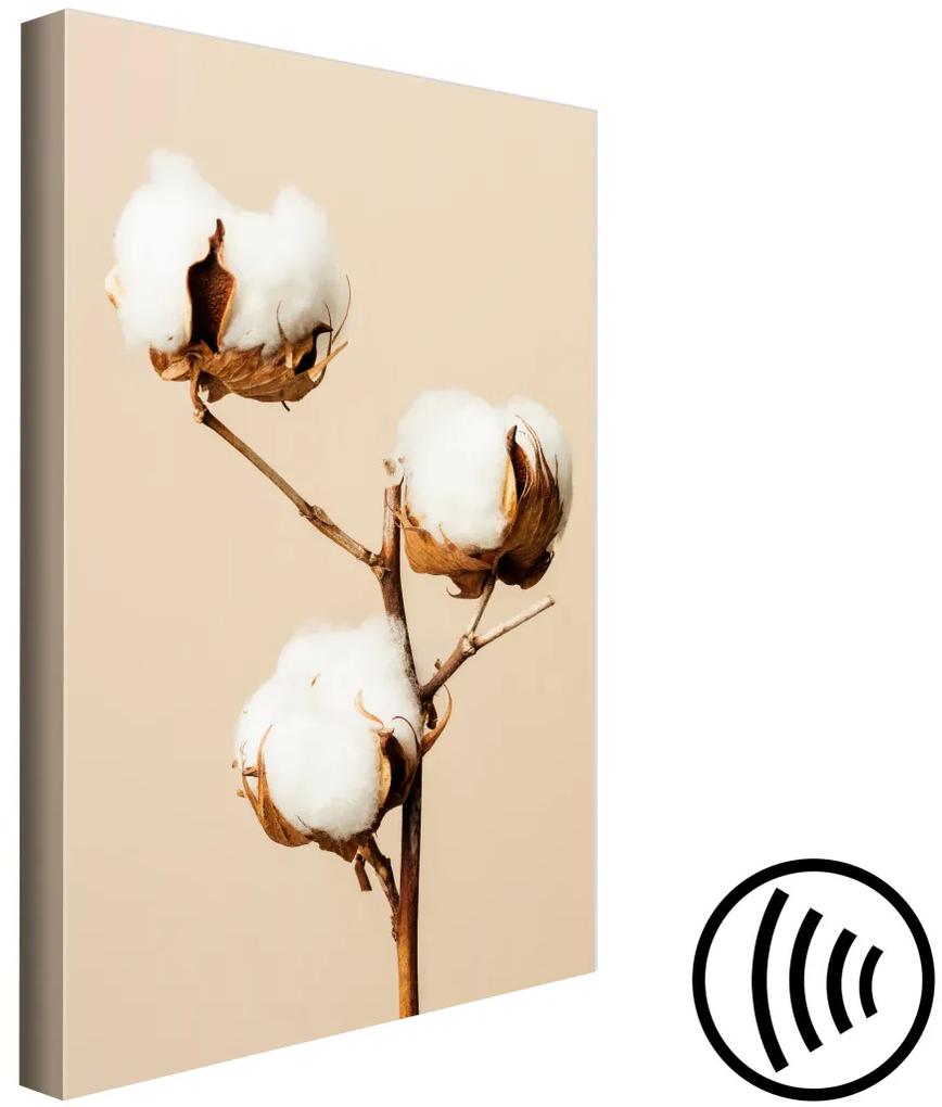 Obraz Jemná nasycenost (1-dílný) svislý - bílý květ v boho stylu