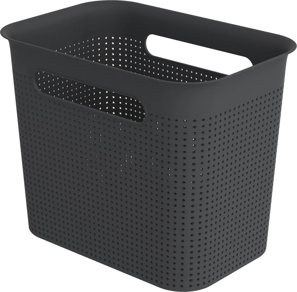 Rotho Úložný box s madly BRISEN 7l, 26x18x21cm, černý