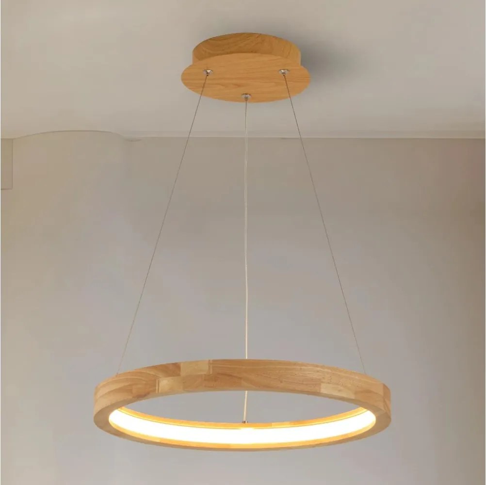 Brilagi - LED Lustr na lanku UMEA WOOD LED/30W/230V pr. 40 cm dřevo