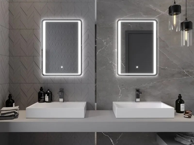 Mexen Zusa osvětlené koupelnové zrcadlo 50 x 70 cm, LED 6000K, proti mlze - 9808-050-070-611-00