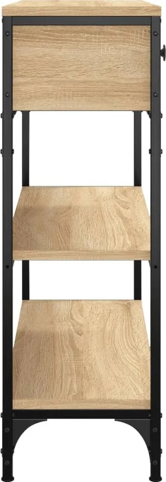 vidaXL Konzolový stolek 72,5 x 25 x 75 cm kompozitní dřevo [834186] Barva: hnědý dub
