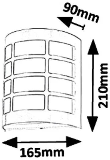 Rabalux 8799 - Venkovní nástěnné svítidlo SEVILLA 1xE27/11W/230V IP44