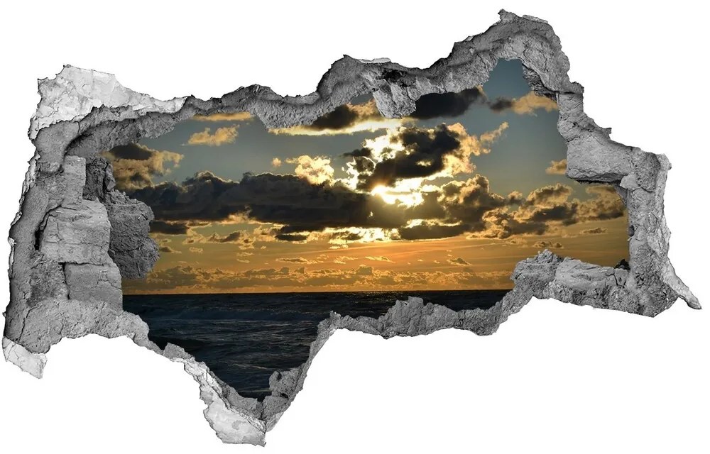 Wallmuralia Nálepka fototapeta 3D Západ slunce na moři 95x73 cm