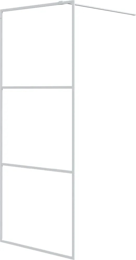 Sprchová zástěna walk-in bílá 80 x 195 cm čiré ESG sklo 152120