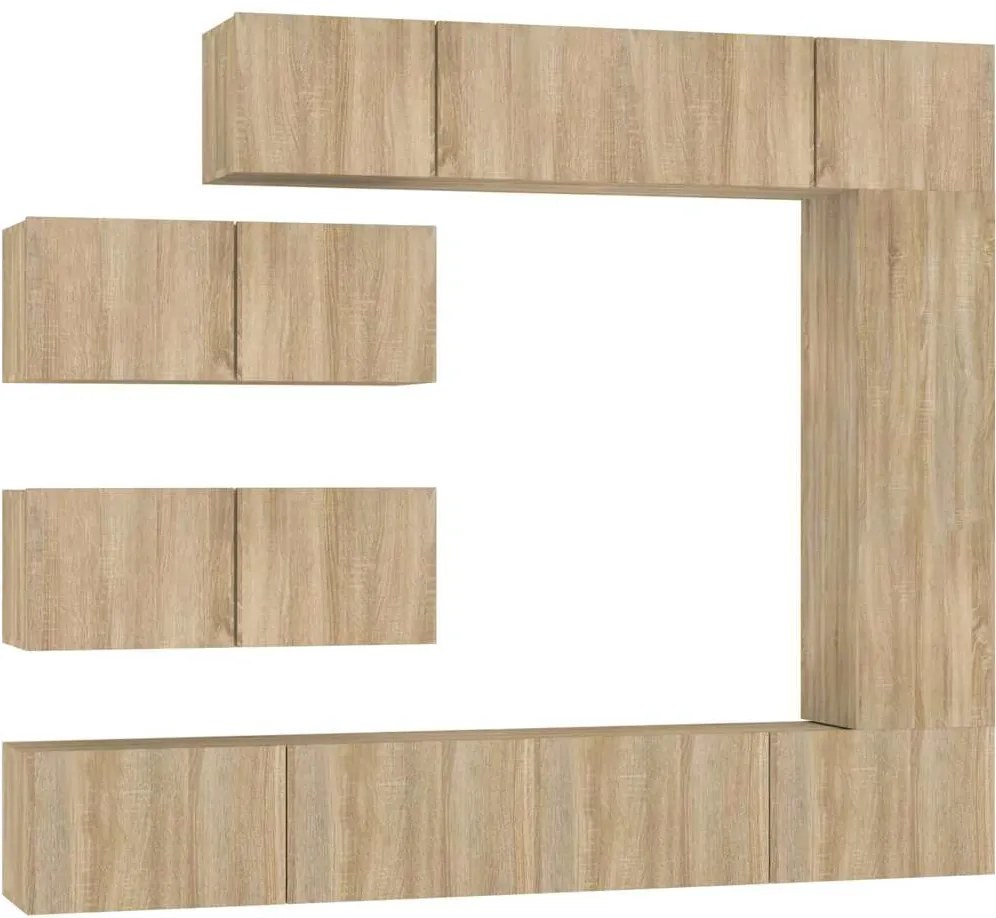 7dílný set TV skříněk dub sonoma kompozitní dřevo 3114560