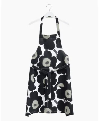 Kuchyňská zástěra Pieni Unikko černá Marimekko