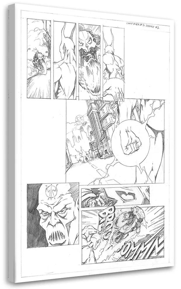 Gario Obraz na plátně Proměna v komiks o superhrdinovi - Saqman Rozměry: 40 x 60 cm