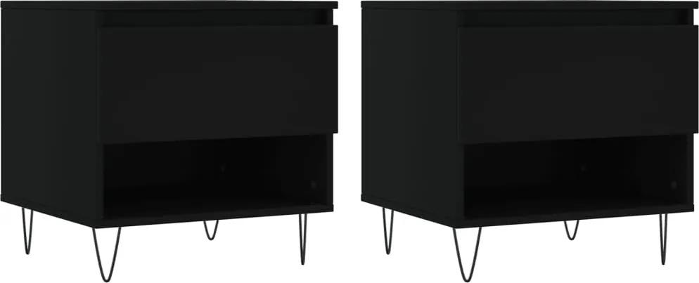 vidaXL Konferenční stolky 2 ks 50x46x50cm kompozitní dřevo [830911] Barva: kouřový dub