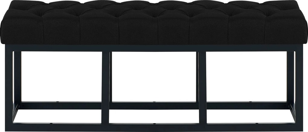 Lavice Amun látka černá konstrukce 120 cm