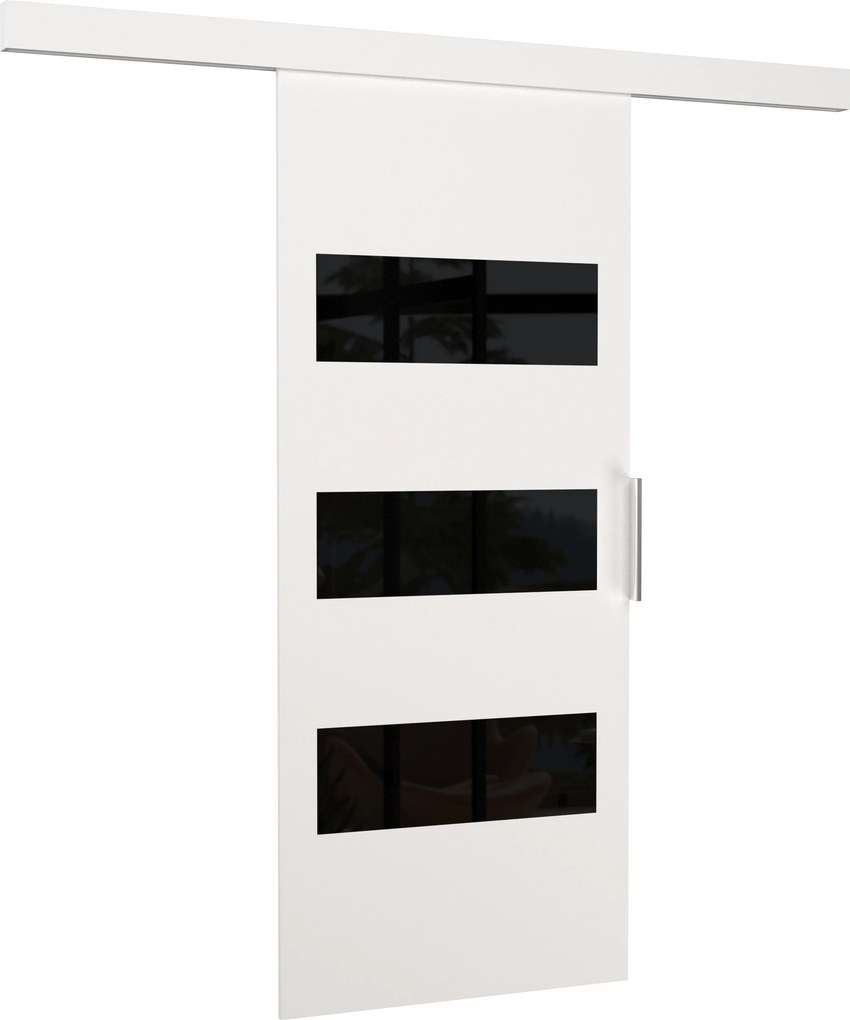 ADRK Furniture Posuvné nástěnné dveře ARES 86 SD-Are-80-W+BL-R020