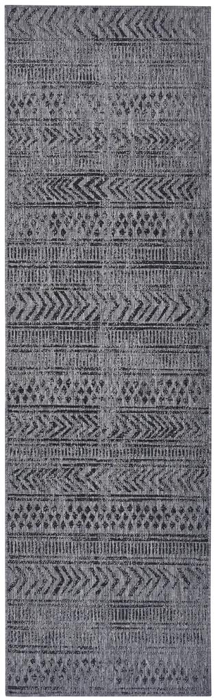 NORTHRUGS - Hanse Home koberce Kusový koberec Twin Supreme 105417 Biri Night Silver – na ven i na doma - 80x250 cm