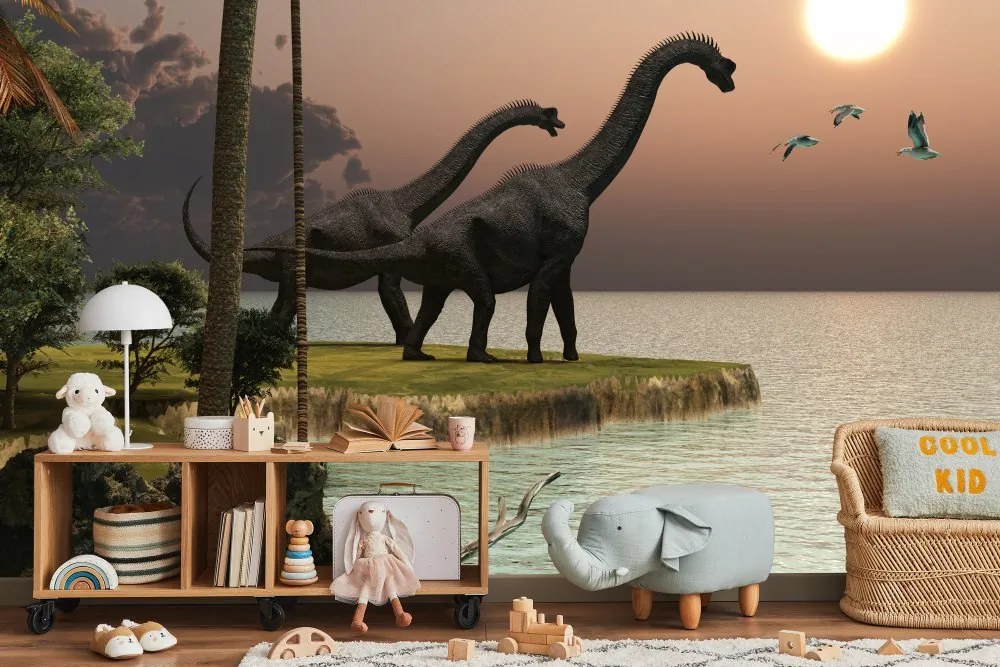 Fototapeta Dinosauři U Vody Vliesová tapeta 104x70.5