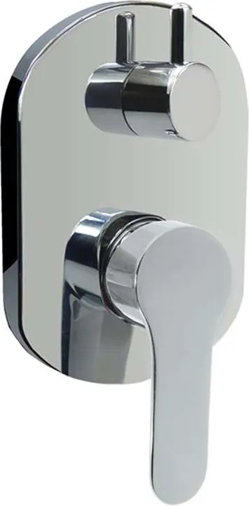 Mereo Mereo, Sprchová podomítková baterie s trojcestným přepínačem, Zuna, Mbox, kryt, chrom, CB60157ZB