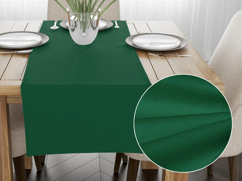 Biante Bavlněný běhoun na stůl Moni MOD-514 Tmavě zelený 20x160 cm