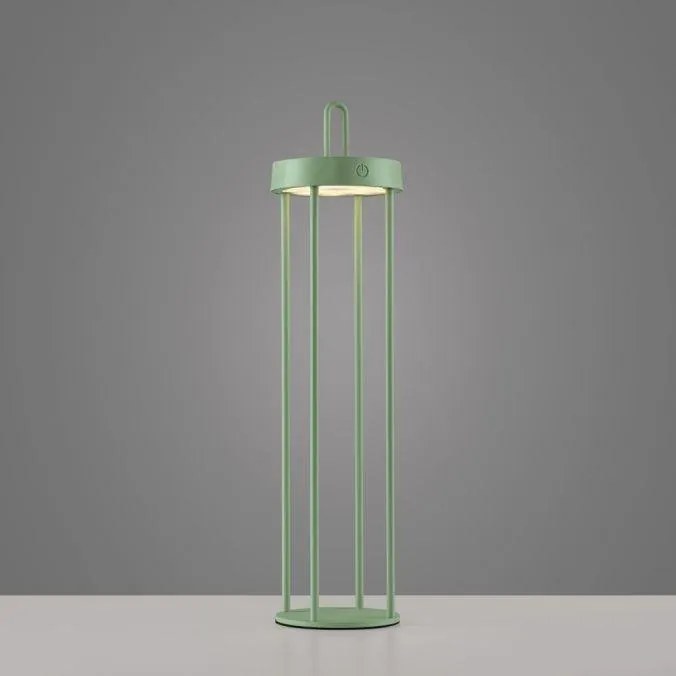 LD 19301-43 ANSELM LED stolní lampa na baterie zelená 50cm dotykový stmívač IP44 zahradní svítidlo 2700K - JUST LIGHT
