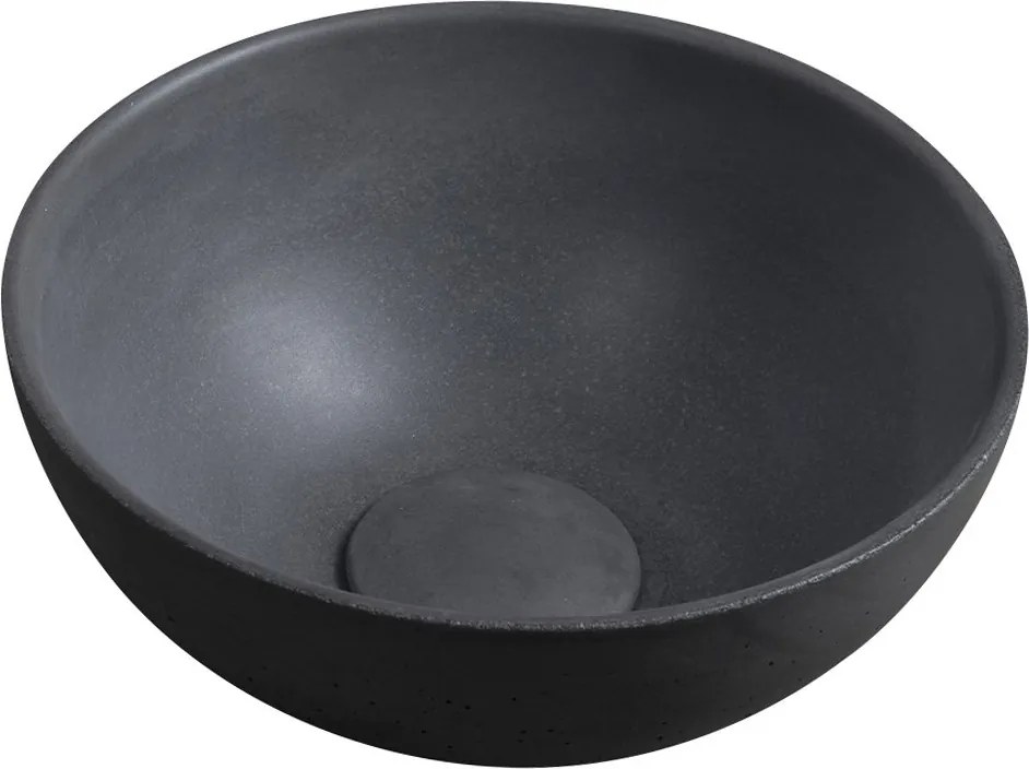 Sapho Sapho, MINOR betonové umyvadlo na desku, průměr 26cm, antracit, MR26016