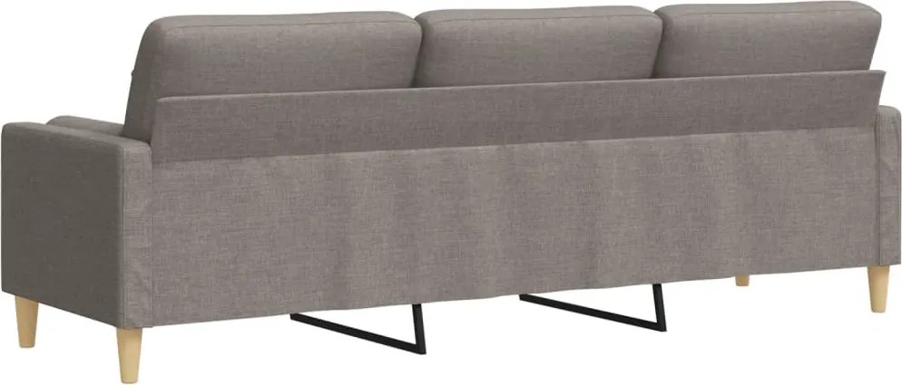 3místná pohovka s polštáři taupe 210 cm textil 3278208