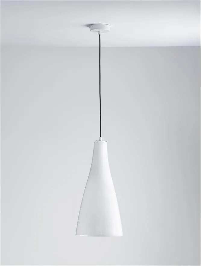 Nova Luce Závěsné svítidlo LIVTA, 23cm, E27 1x12W Barva: Bílá