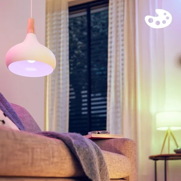 LED RGB Stmívatelná žárovka Philips SMART A60 E27/8,5W/230V 2200-6500K + DO