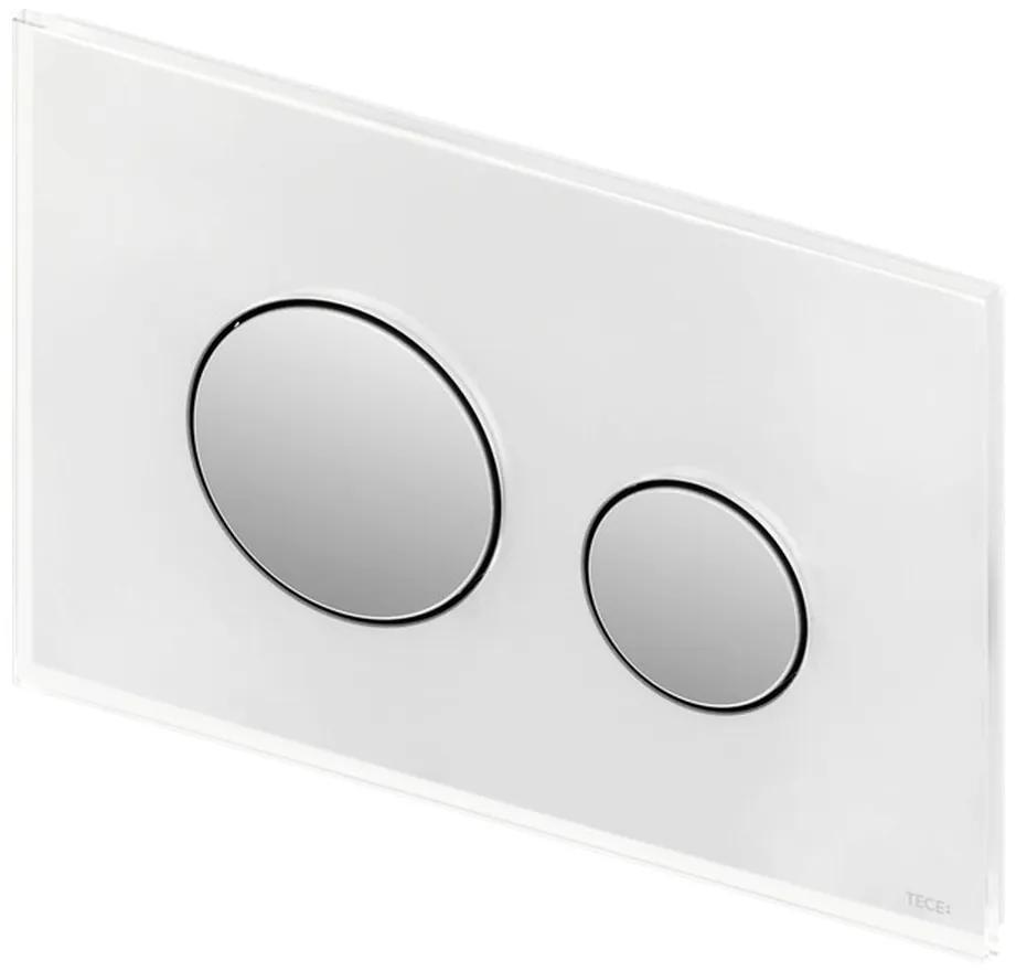 TECE TECEloop- Ovládací tlačítko, skleněné, bílé sklo - chrom 9240660