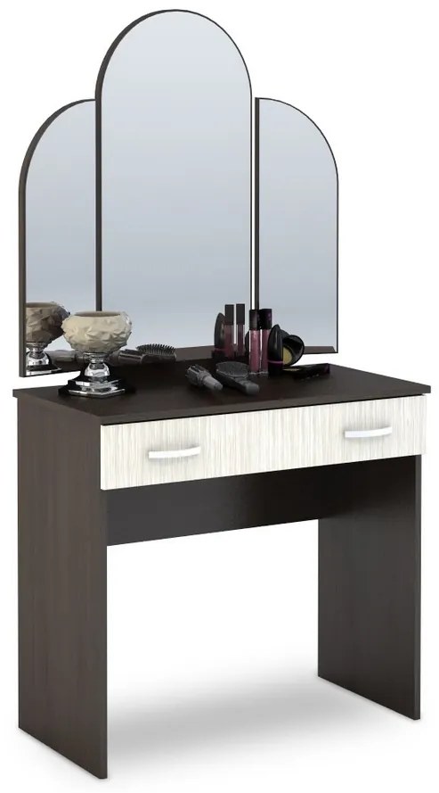 Casarredo Toaletní stolek se zrcadlem v kombinaci dub belfort a wenge KN700 CT-551