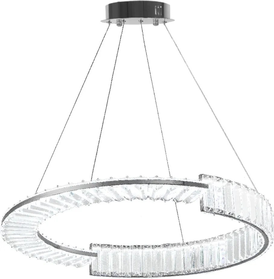 Toolight Toolight, LED křišťálové osvětlení 60cm, APP1529-CP60, chromová, OSW-06401