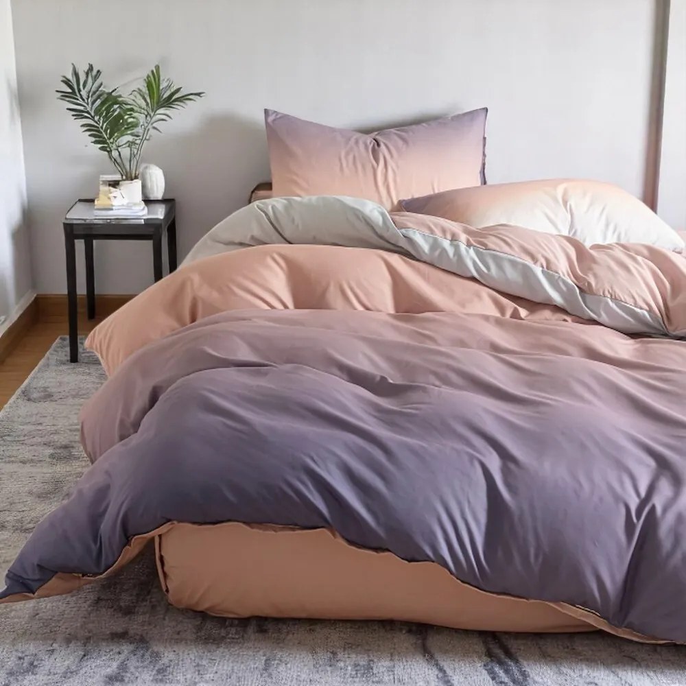 Francouzské povlečení Homa COLOUR VIOLET 200x220 cm