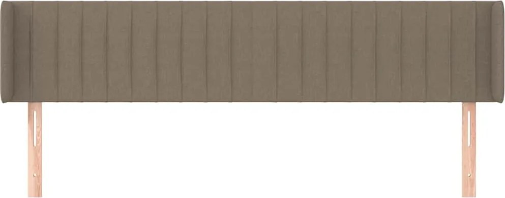 Čelo postele typu ušák taupe 203 x 16 x 78/88 cm textil 3119032