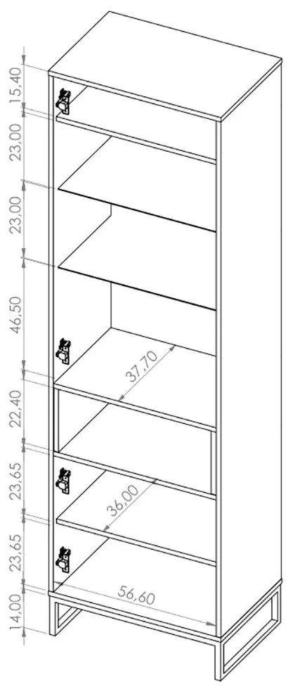 Obývací pokoj OLIER a | sestava B | 4 díly | artisan/černá