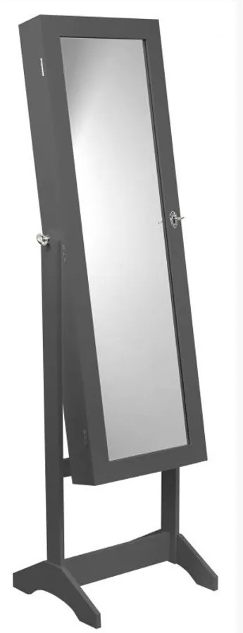 Chomik Stojací zrcadlo se šperkovnicí šedé 147 x 41 x 36,5 cm