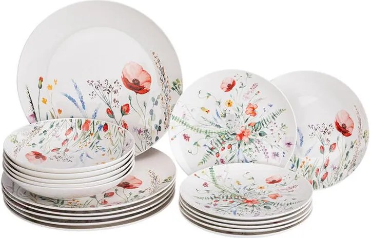 Porcelánová sada talířů MÁK 18 ks