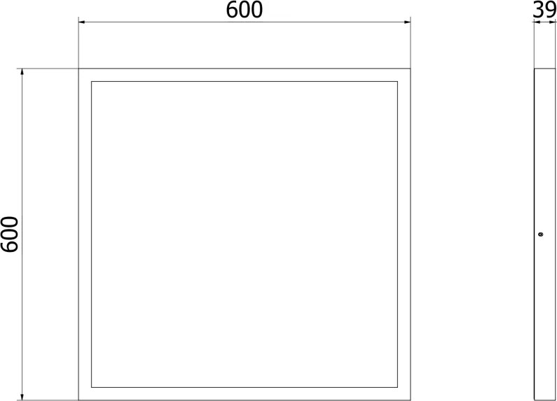 Mexen Brill-S, stropní LED panel 60×60 cm, 36 W, neutrální bílá 4000K, L207-060-060-3640-70
