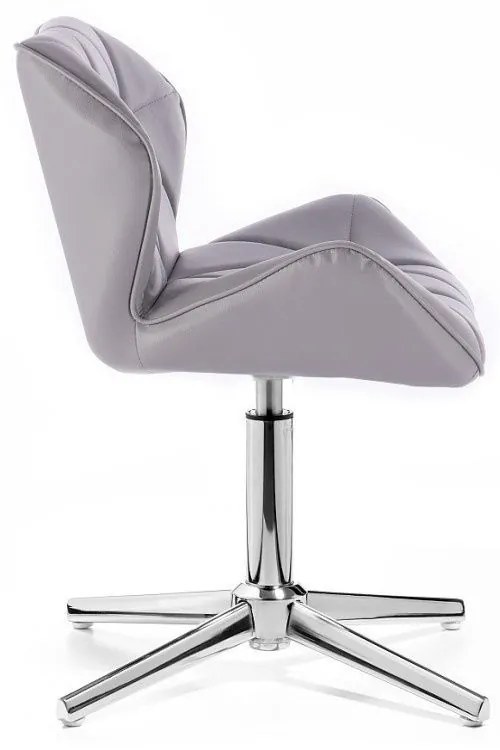 LuxuryForm DESIGN Otočná židle MILANO na stříbrném kříži - šedá