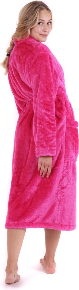 Malinový huňatý župan Lilly 21 20 3430 - XXL