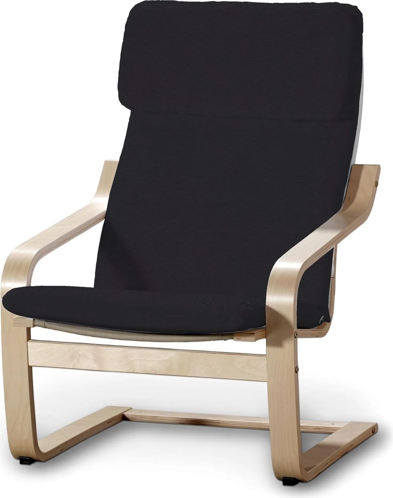 Sedák na křeslo IKEA Poäng barva černá látka pletený vzor