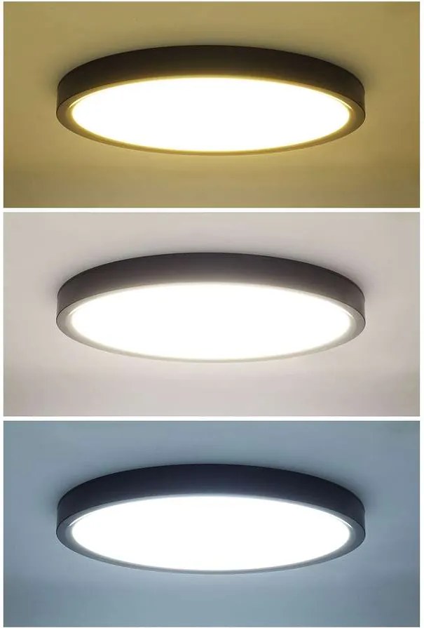 LED stropní světlo s dálkovým ovládáním Estela nastavitelné - průměr 50 cm, černá
