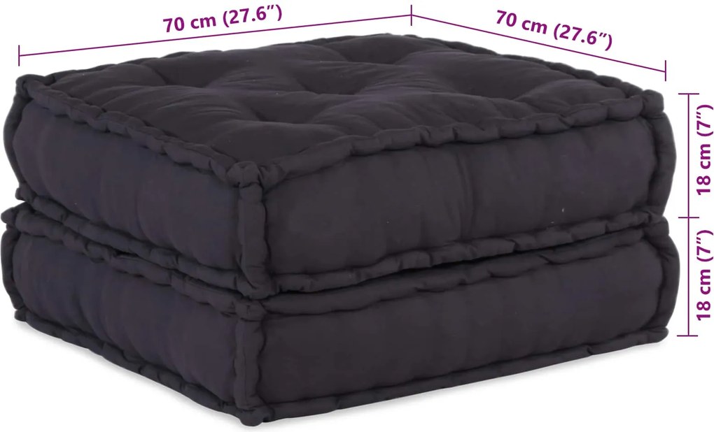Modulová pohovka 2 ks Textil Antracitová 140 x 70 x 36 cm 3315070