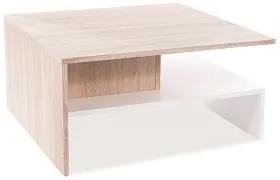 LINDA - konferenční stolek Sonoma/bílá