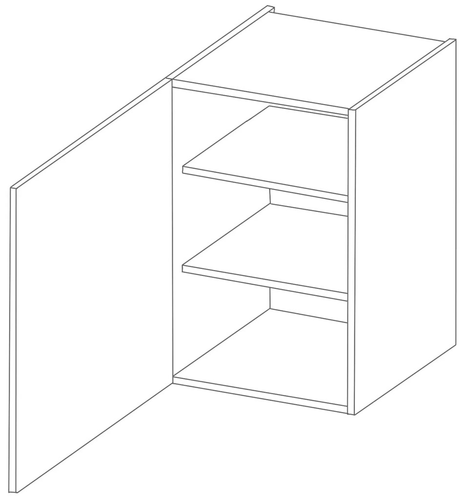 Horní kuchyňská skříňka SOPHIA - šířka 60 cm, světle šedá / bílá