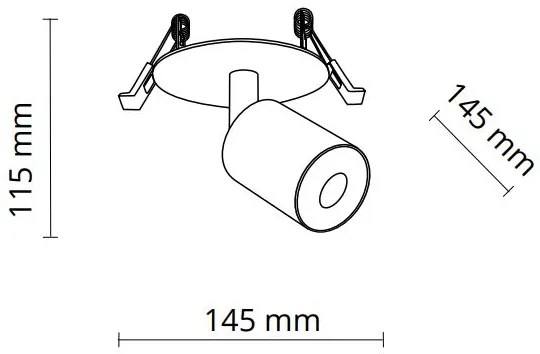 Podhledové bodové svítidlo NEX 1xGU10/10W/230V bílá
