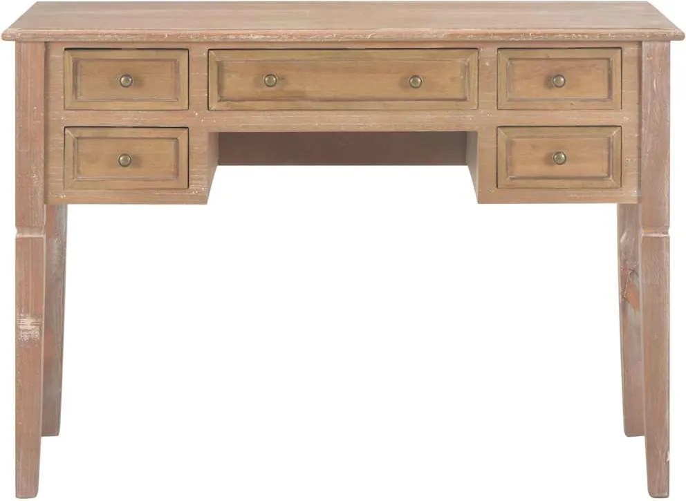 Psací stůl hnědý 109,5 x 45 x 77,5 cm dřevo 280072