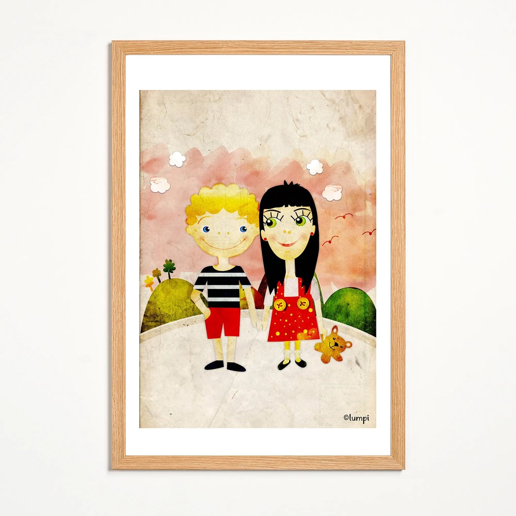 Lucie Gazdošová | Holčička Rám: Černý, Velikost: 60 x 40 cm