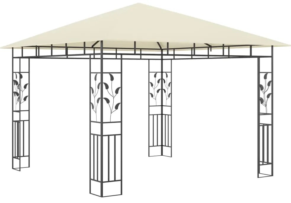vidaXL Marketos Altán s moskytiérou 3 x 3 x 2,73 m krémový 180 g/m²