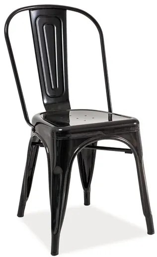 Casarredo Jídelní kovová židle LOFT černá