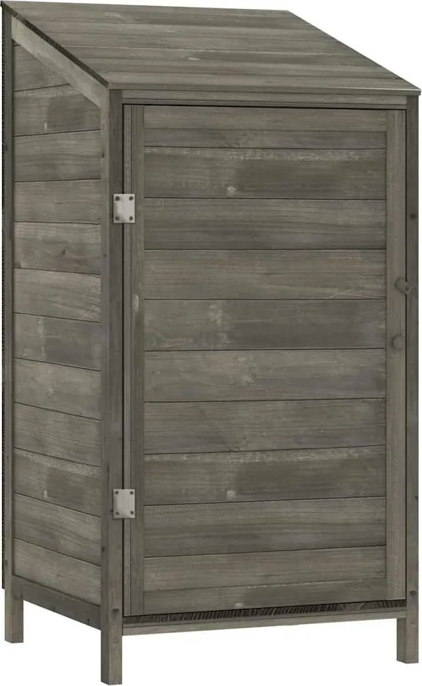 Zahradní kůlna antracitová 55x52x112 cm masivní jedlové dřevo 152180